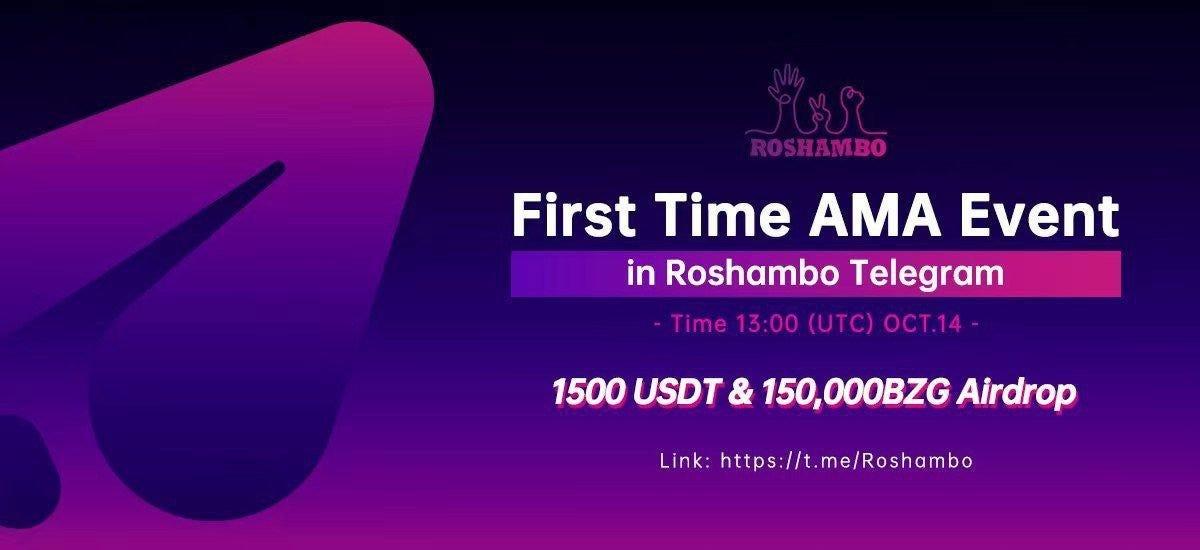 Recap ! First AMA Event in Roshambo Telegram.Giveway Starts!! | by ...