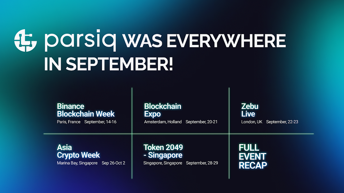 PARSIQ was Everywhere in September! | by PARSIQ | PARSIQ | Medium