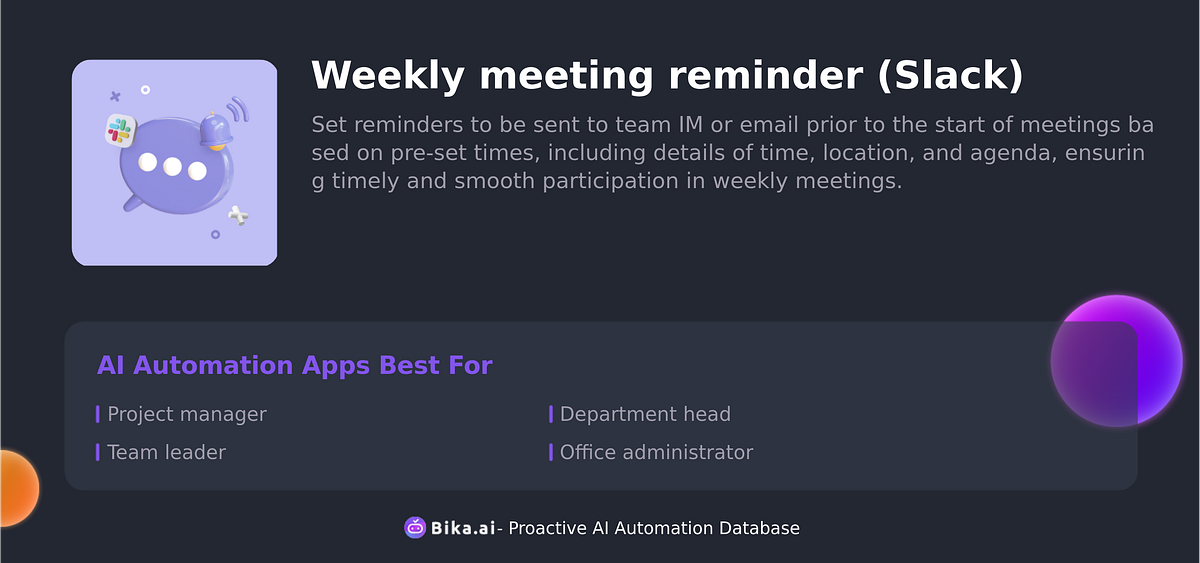 Enhancing Team Efficiency with Weekly Meeting Reminder (Slack) | by ...
