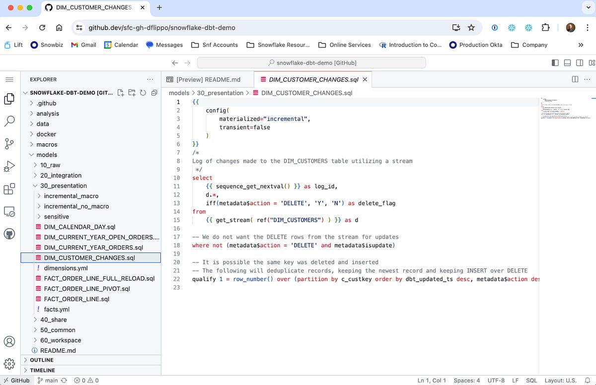 How to run and edit run dbt projects entirely in the cloud using Github ...