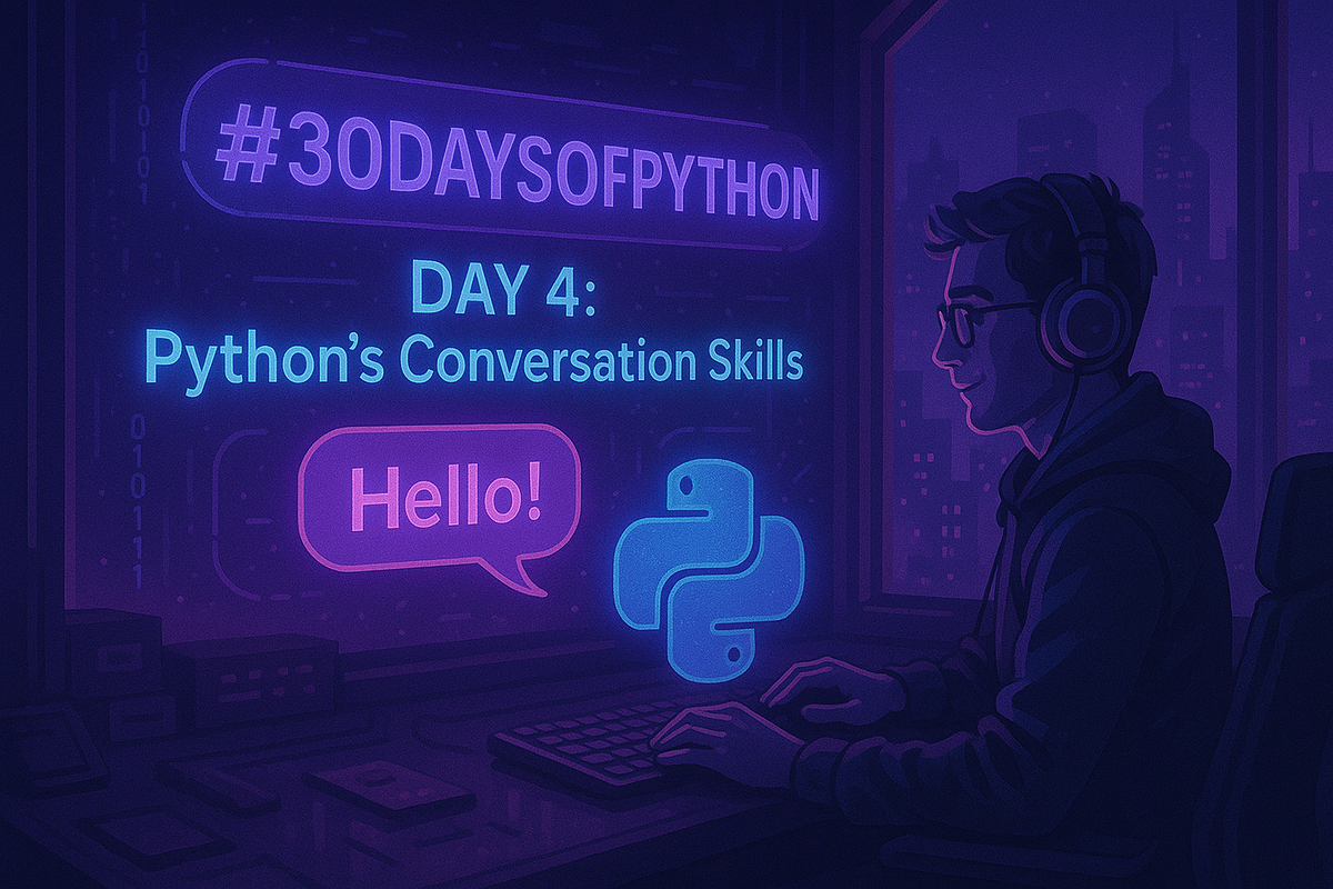 Day 4 of #30DaysOfPython: Python’s Conversation Skill | by Aman Sharma | Jun, 2025 | Python in ...