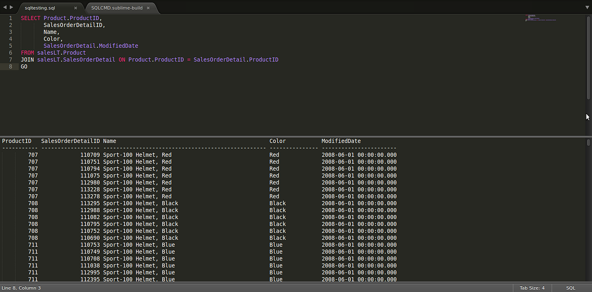 Execute T-SQL Queries with Sublime Text on Windows or Ubuntu | by Vin ...