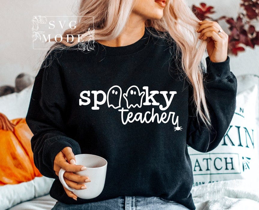 Spooky Teacher SVG PNG, Trick or Teach Svg, Funny Halloween Svg ...