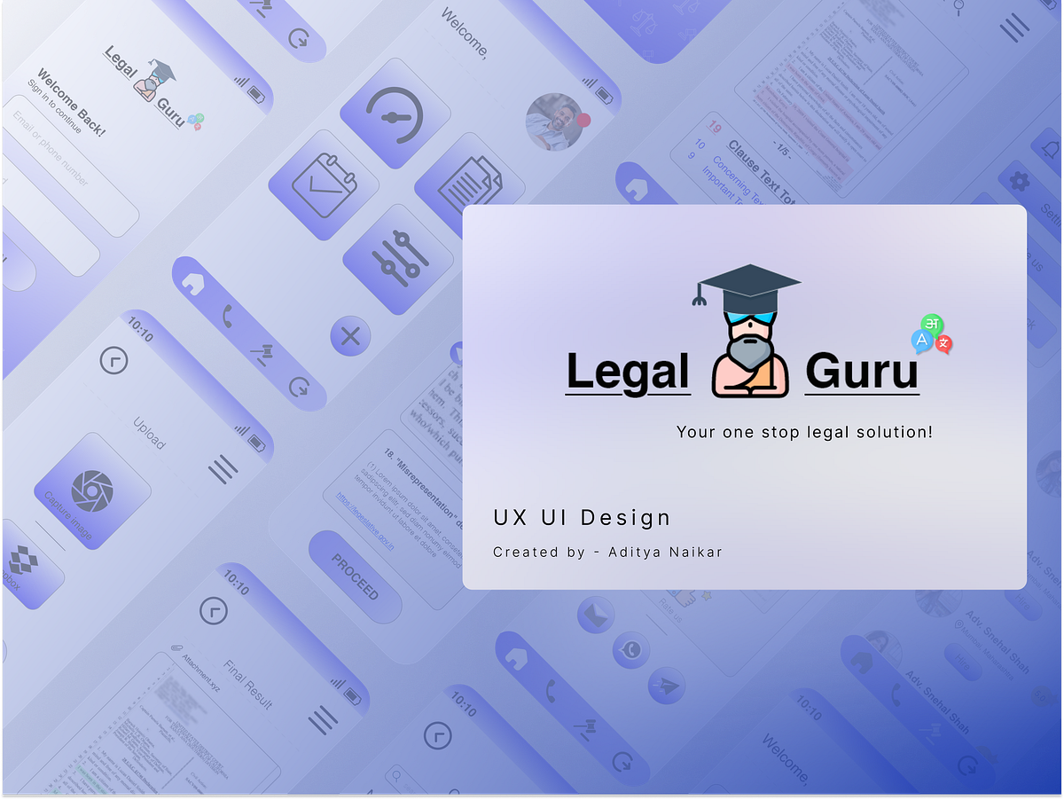 UI/ UX Case Study: Legal Guru. UI UX Design / Case Study | by Aditya Naikar | Bootcamp | Medium