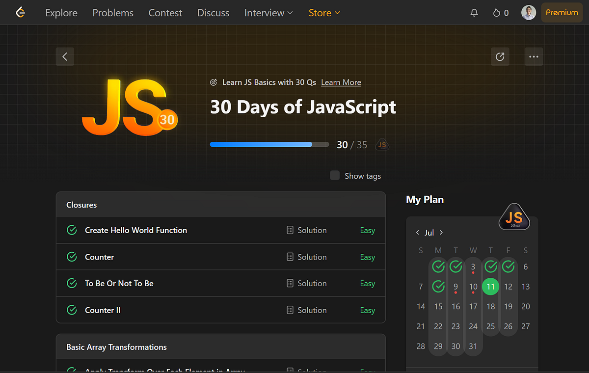 30-Day JavaScript Challenge: Learning in Brief | by Sonal Diwan | Jul, 2024 | Medium