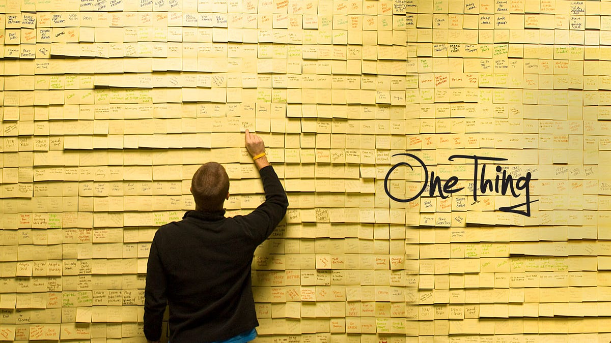 One Thing. I am focused on one thing only: the… | by Ziad Aazam | Medium