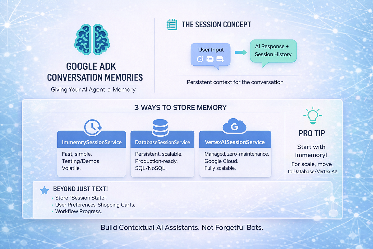 Google ADK Sessions: Give Your AI Agent a Memory | by Suresh ...