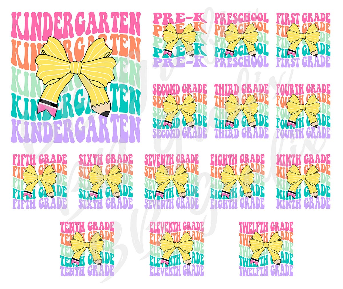 Free Digital Png File Back To School Preschool to Grade 12 Stacked ...