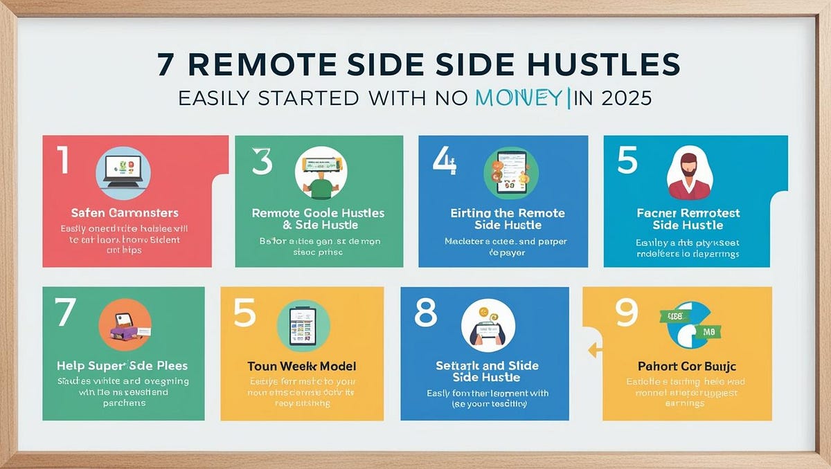 7 Cost-Free Remote Side Hustles to Kickstart in 2025 | by Tamseen ...