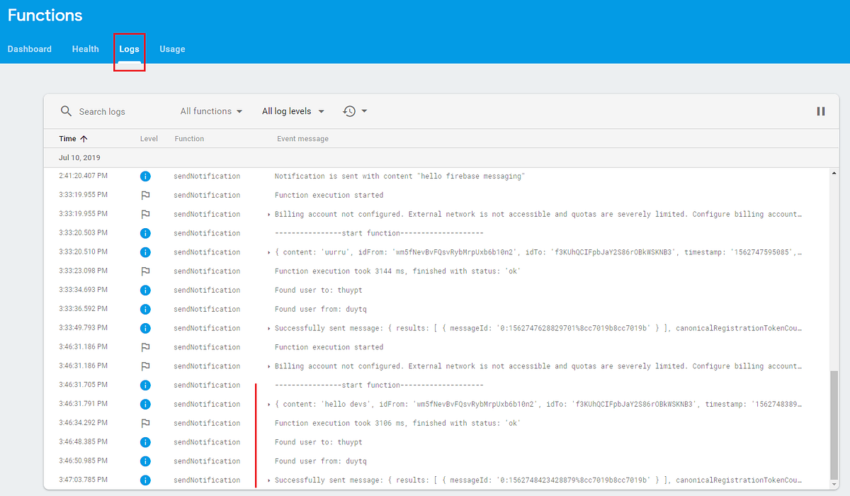 Flutter chat app extended — push notification messages | by Duy Tran ...