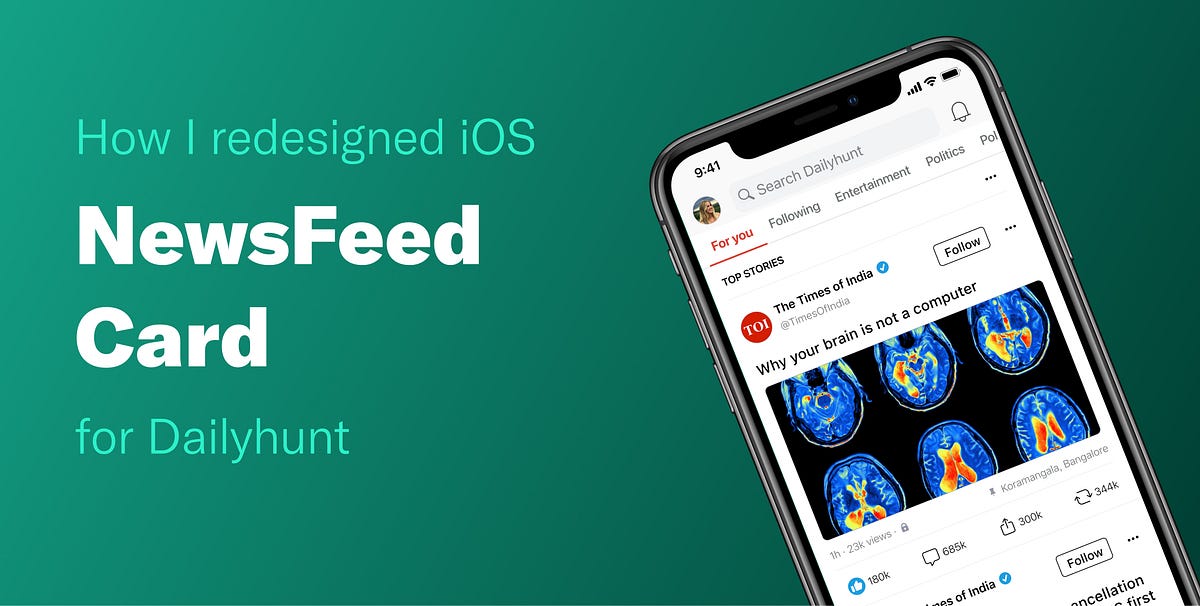 How I redesigned the iOS Dailyhunt News app | Medium