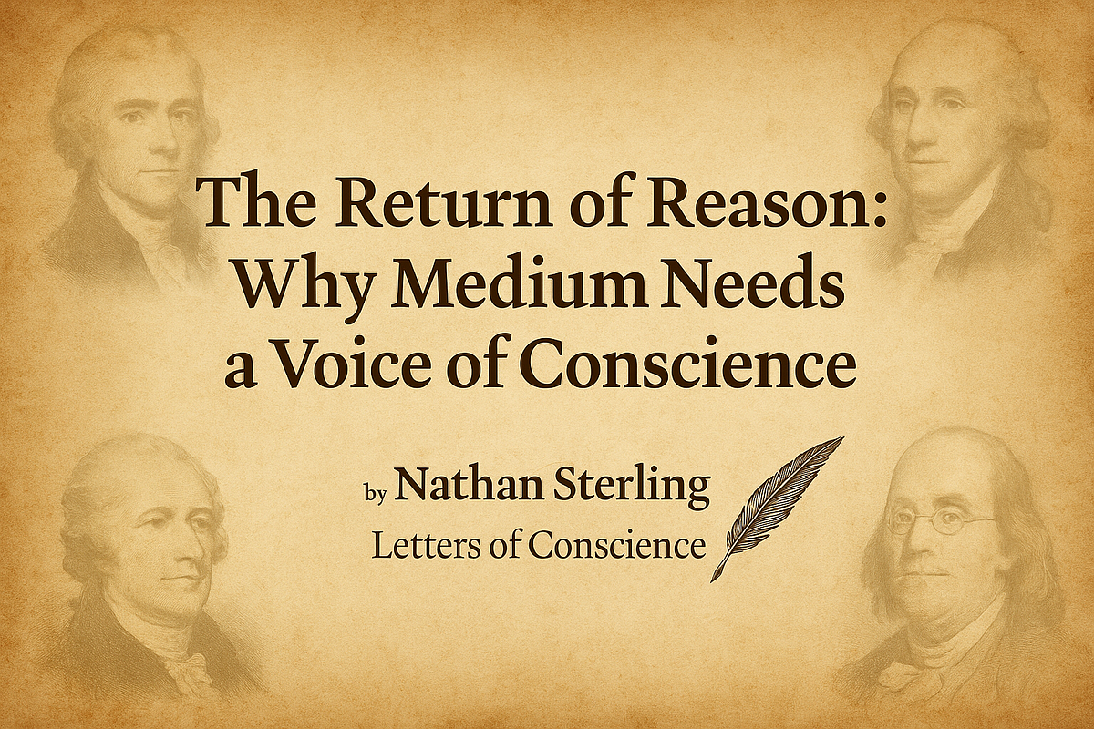 The Return of Reason: Why Medium Needs a Voice of Conscience | by ...
