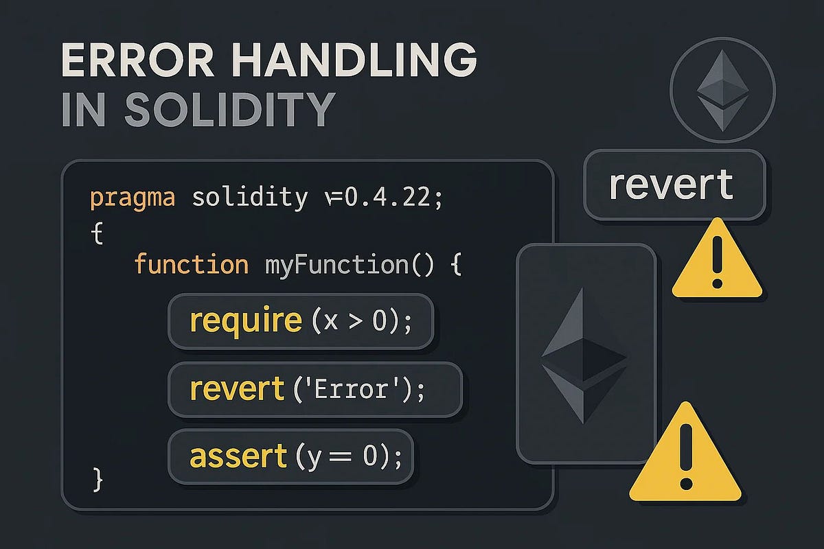 Error Handling in Solidity: A Comprehensive Guide for Smart Contract Developers | by Mrinalani ...