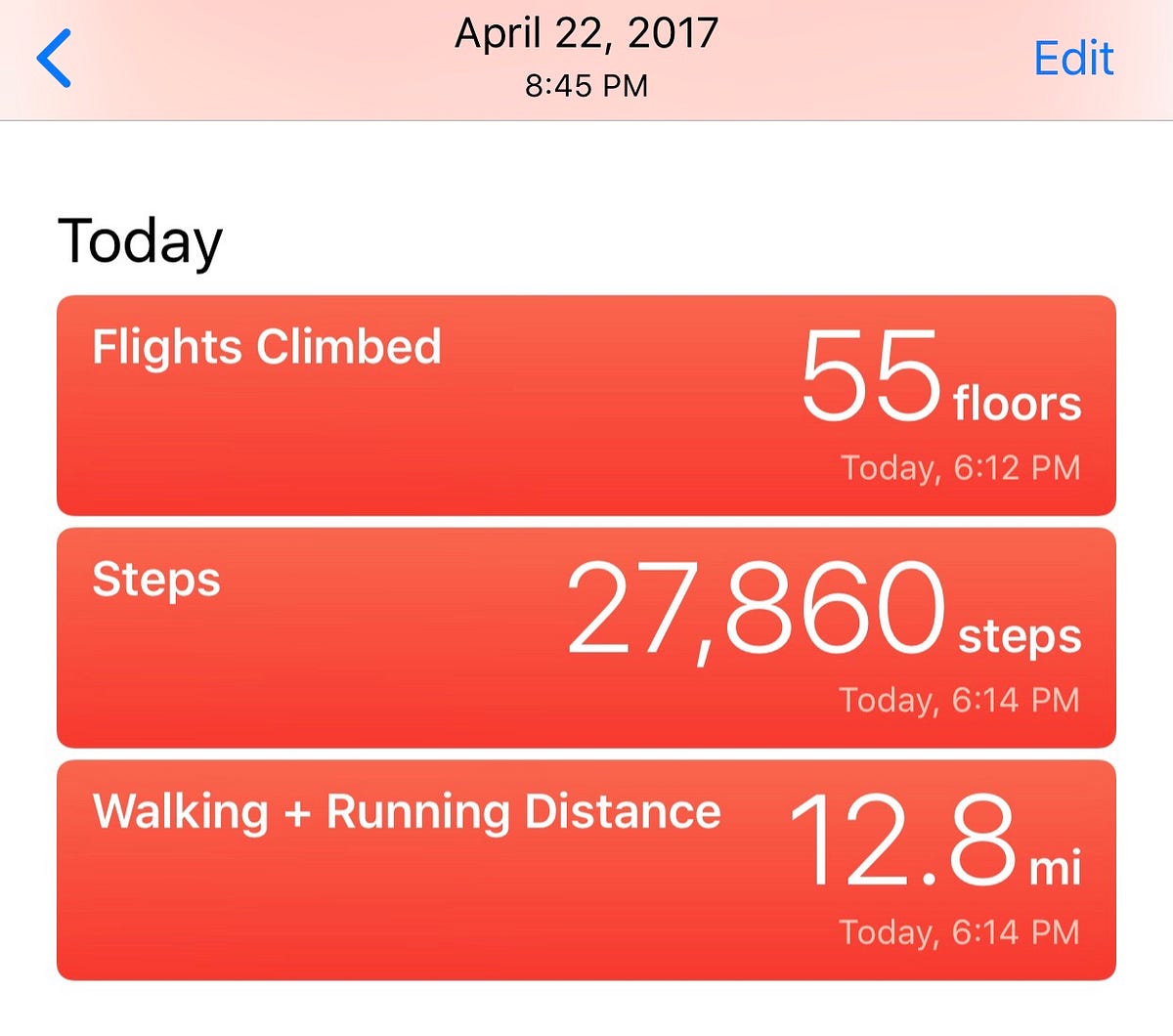 For the last year, we’ve been counting my steps. | by Schuyler Hudak ...