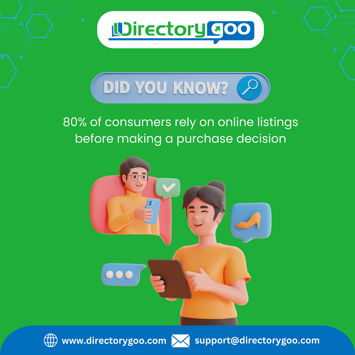 Reach more than 80% of your Consumers easily with Directory Goo. 🌍In ...
