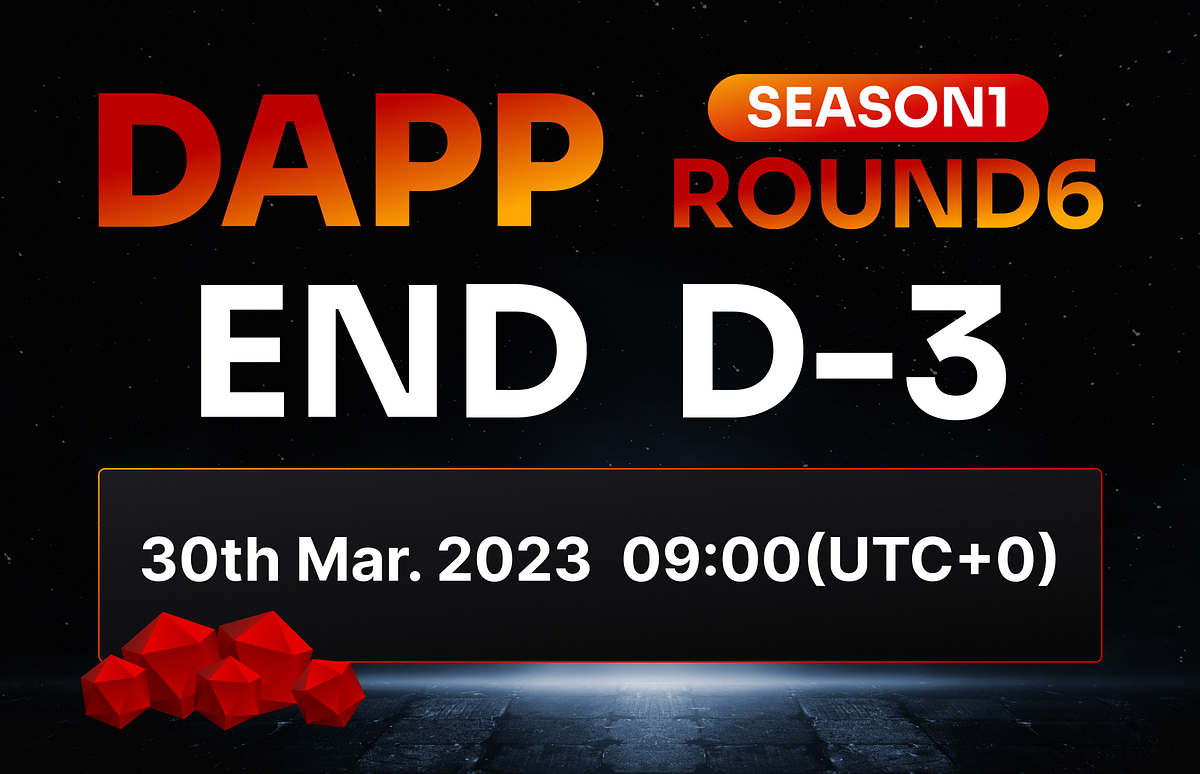 DAPP Season1 Round6 End D-3 & Reward Announcement | by HYPERCOMIC ...