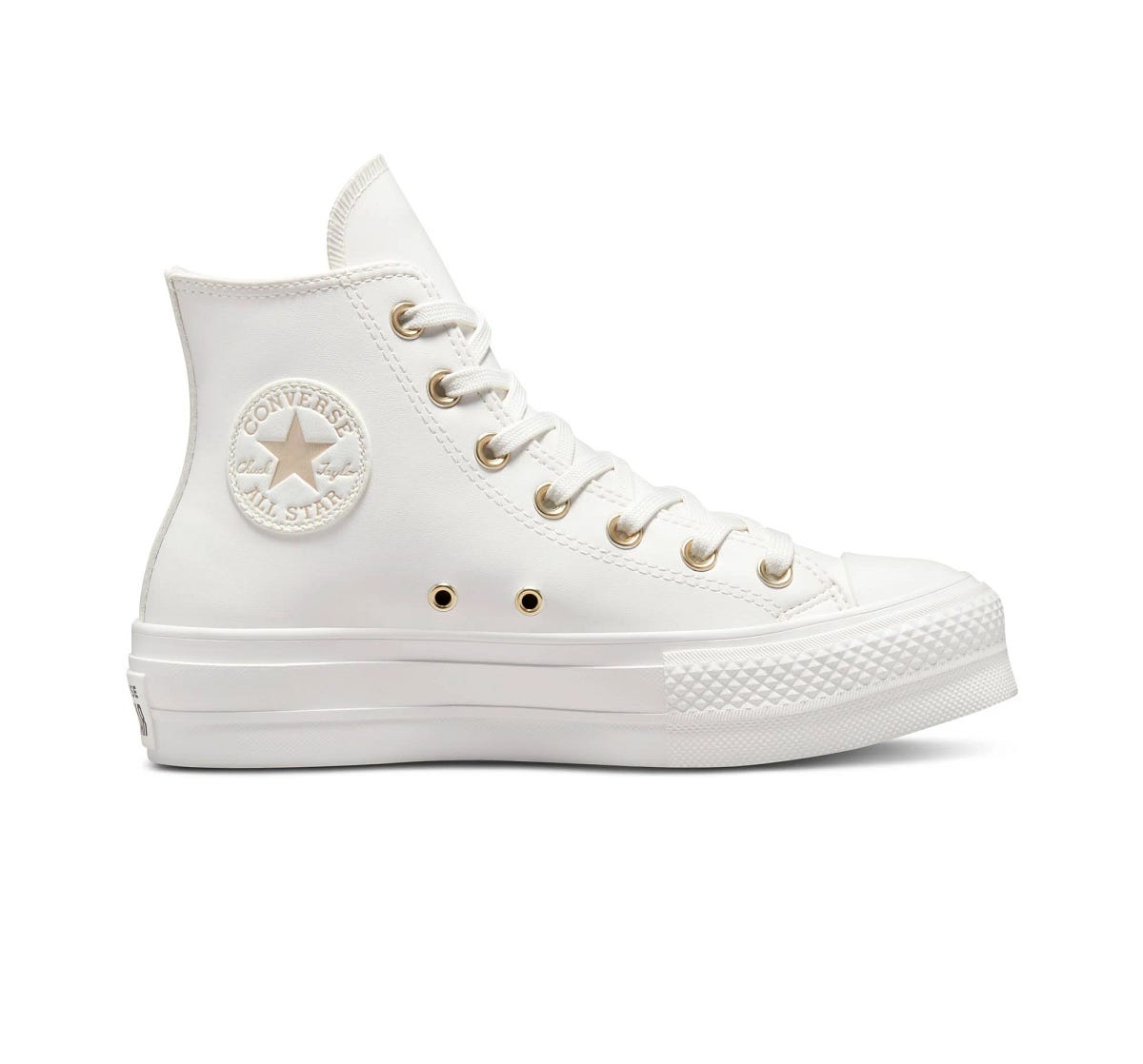 White Leather Converse High Tops. Looking for the perfect mix of style ...