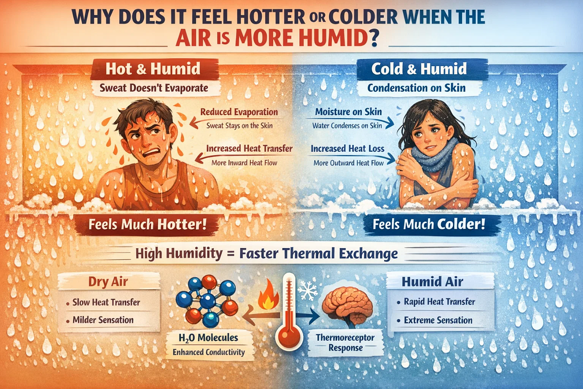 Why does it feel hotter or colder when the air is more humid? | by ...