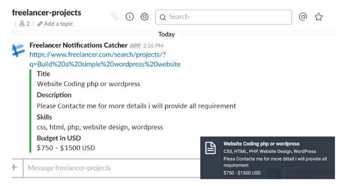 Build JavaScript UserScript to Monitor Freelancer Projects and Post to ...