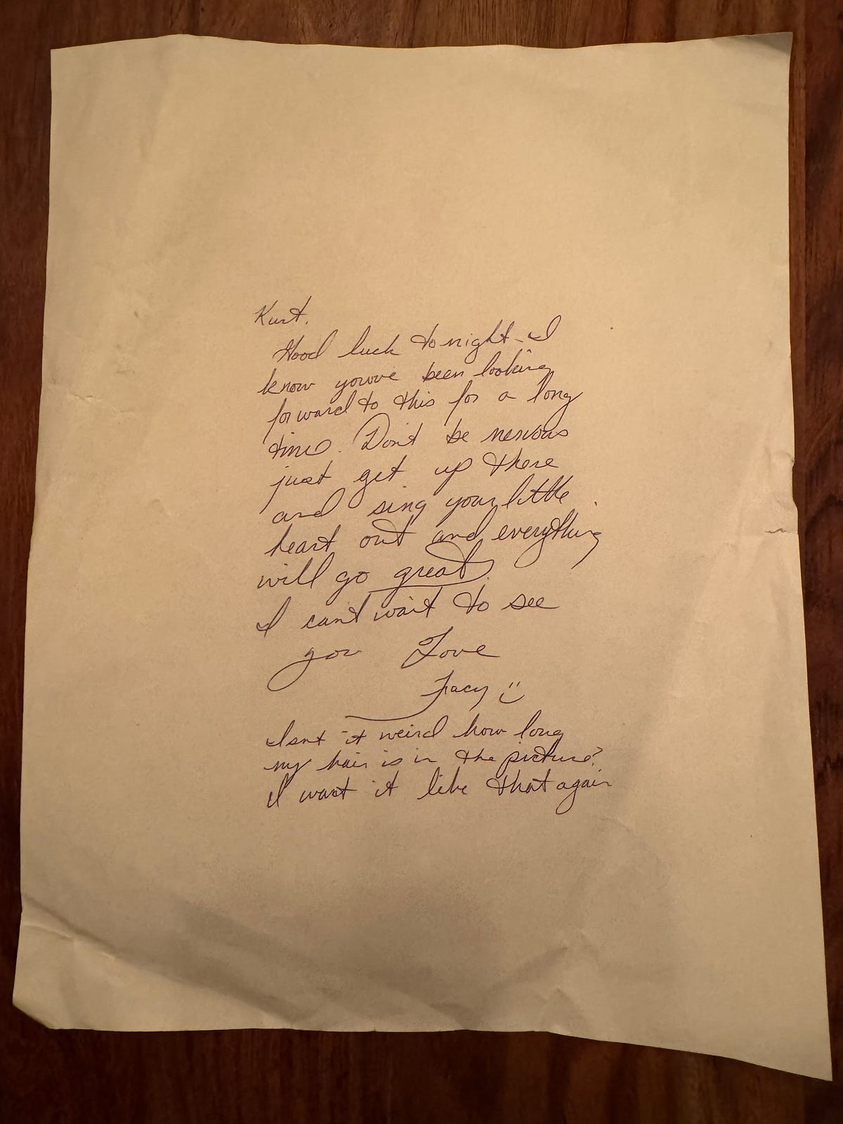 Just Get Up There. #17. Undated, circa 1989 | by Letters from Tracy ...