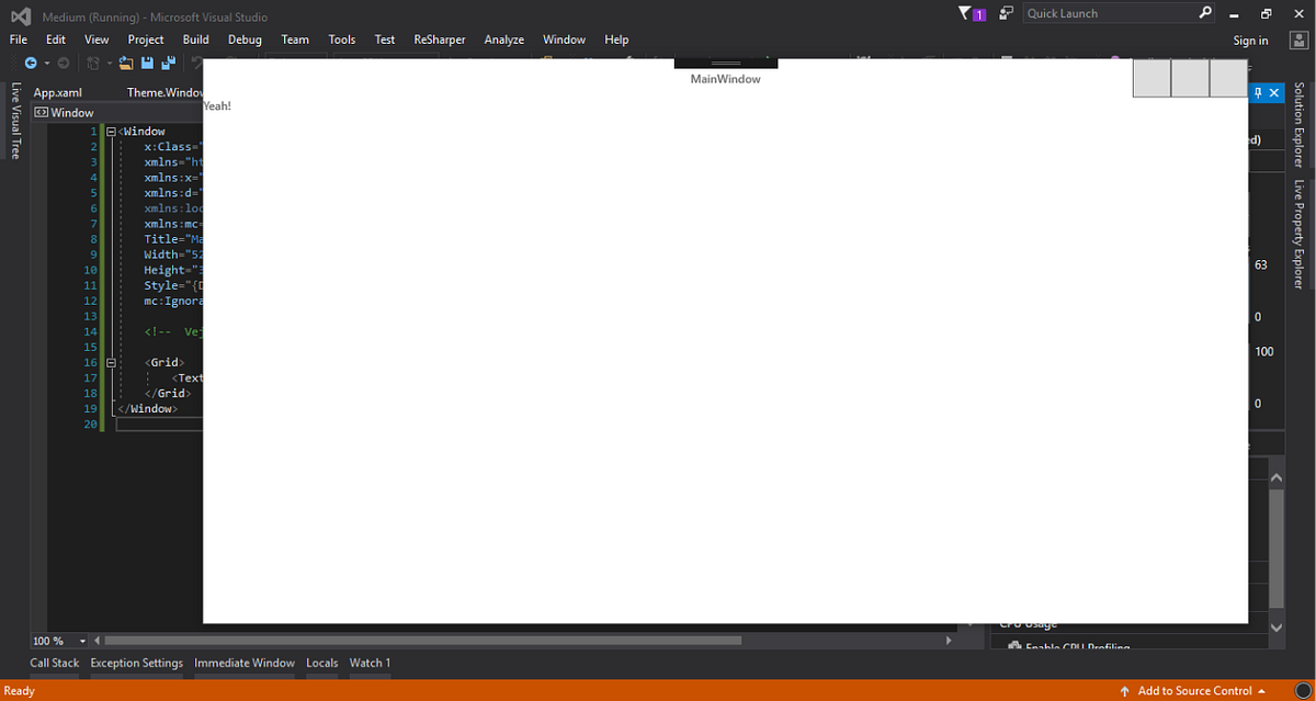 Como customizar uma Window no WPF, utilizando C# e XAML | by Pedro Júnior | Medium