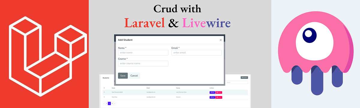 Create a crud with Laravel Livewire | by NadeemAhmed | Medium