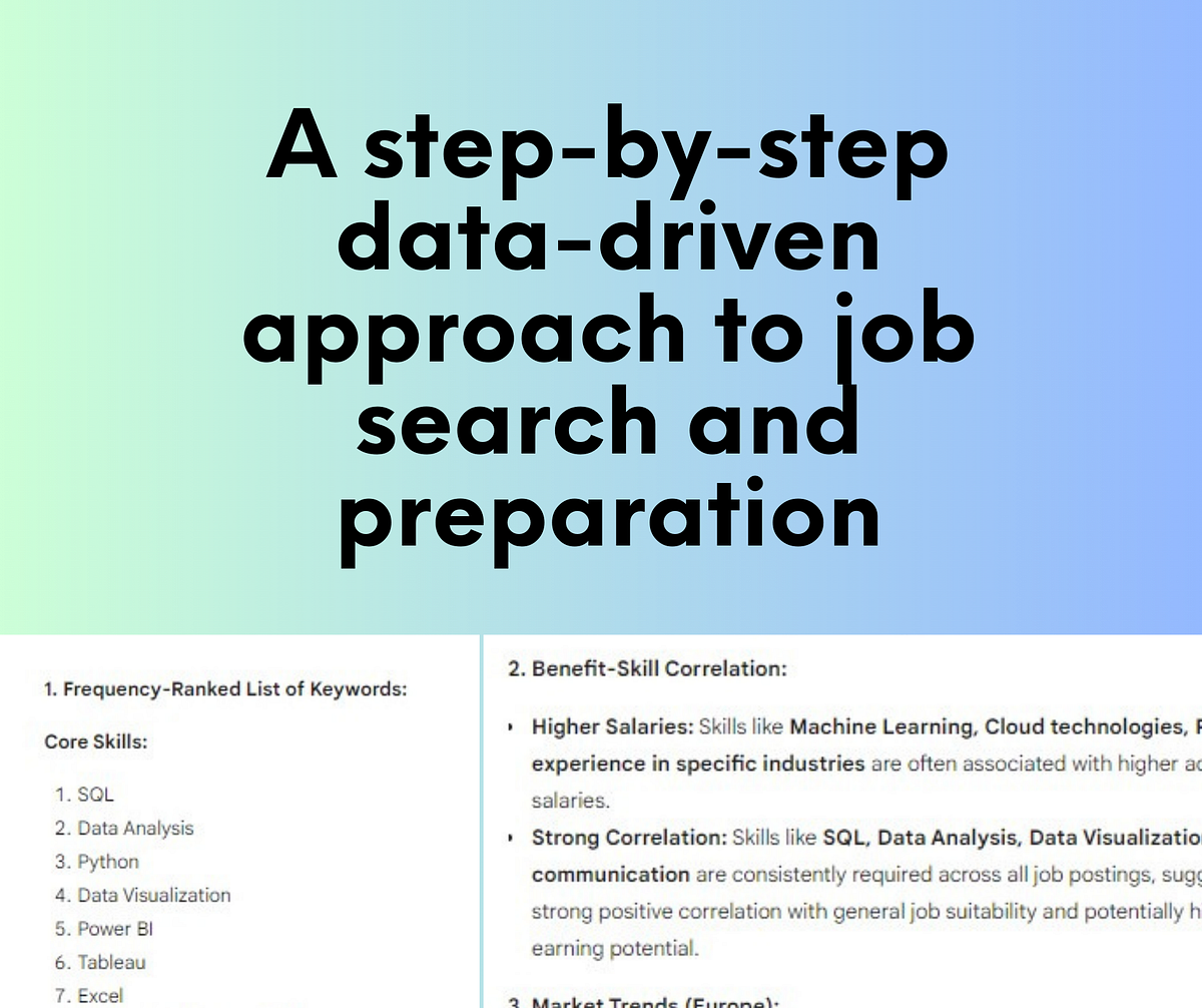 A step-by-step data-driven approach to job search and preparation | by ...