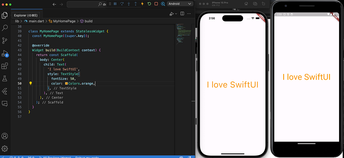 同時 hot reload iOS & Android Flutter App | by 彼得潘的 iOS App Neverland | 彼得潘的 Flutter App 開發問題解答集 ...