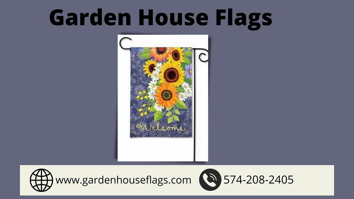 Outdoor House Flag - Garden House Flags - Medium