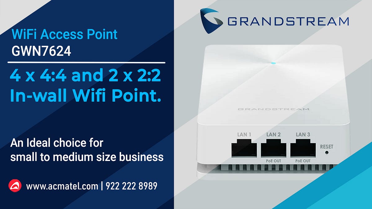 How to Install Grandstream GWN7624 Wi-Fi Access Point | by Acmatel ...