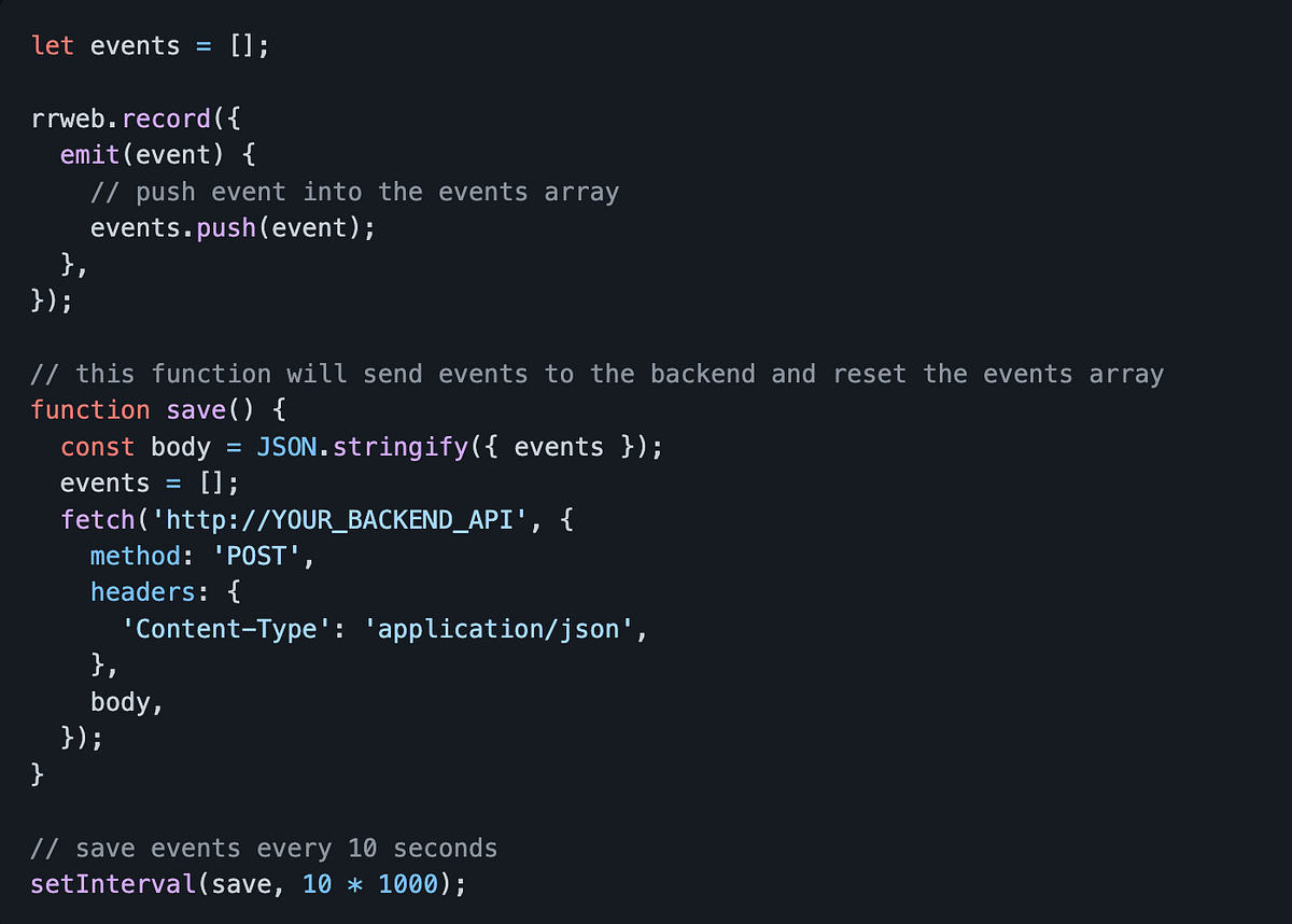 Session replay with rrweb and ReactJs. | by Chimereze Alfred | Medium