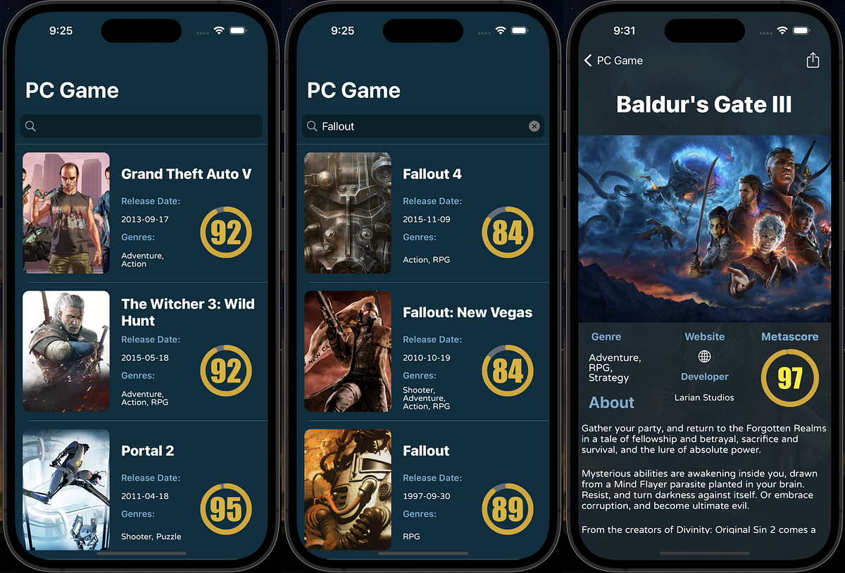 C68.從 RAWG API 到 iOS：解析和顯示 PC 遊戲數據 | by wei Tsao 學習紀錄 | 彼得潘的 Swift iOS ...