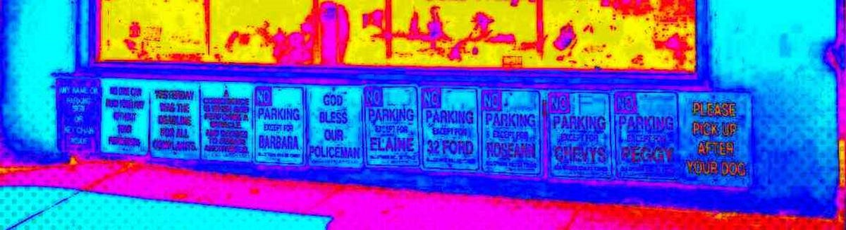 Too Many Signs. Late late late for work No Parking… | by Kathleen ...