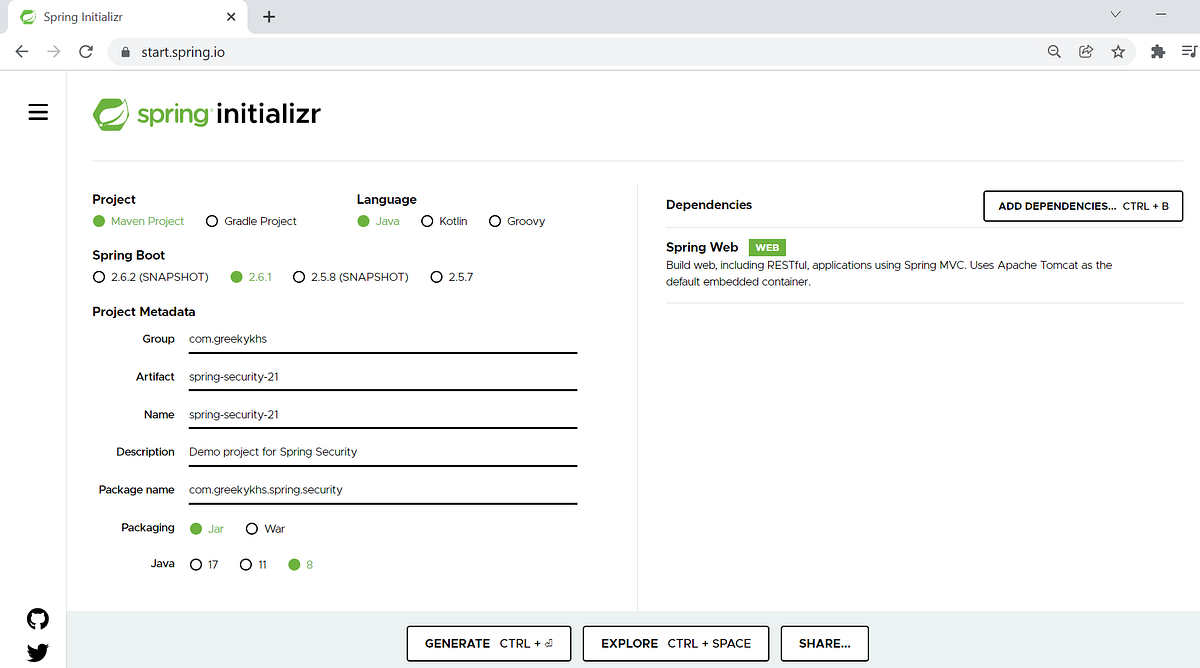 #SpringSecurity Part 2 : Creating a simple Spring security project ...
