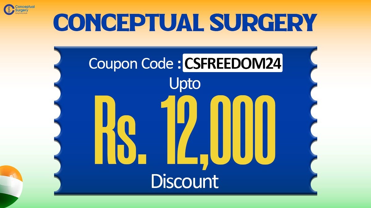 Conceptual Surgery Coupon Code: Upto Rs. 12,000 discounts. | by ...