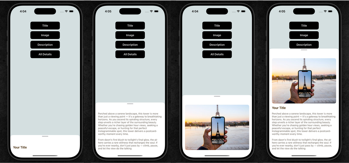 Build a Dynamic Height Bottom Sheet in UIKit (The Easy Way) | by Faseeh PM | Medium