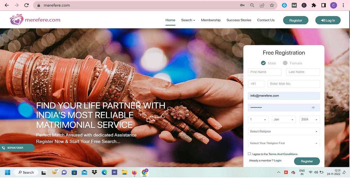 India’s Best Matrimonial Website. The best way to find someone who will… | by Merefere.com | Medium