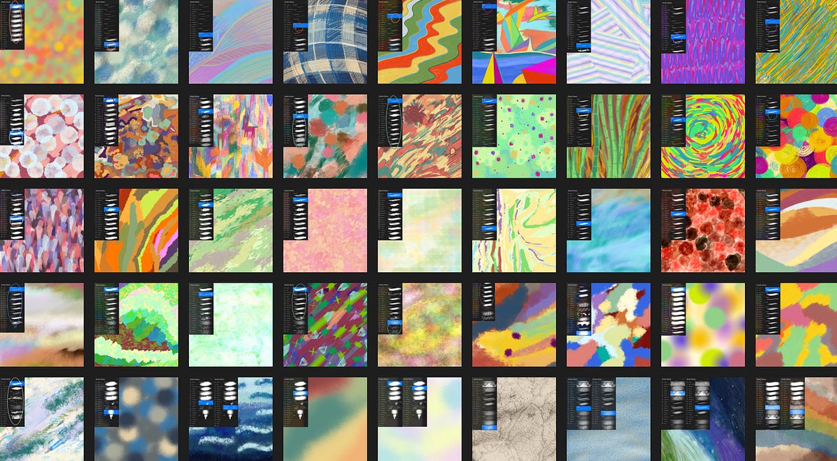 100 Wallpaper Art for Testing All Default Brushes in Procreate | by ...