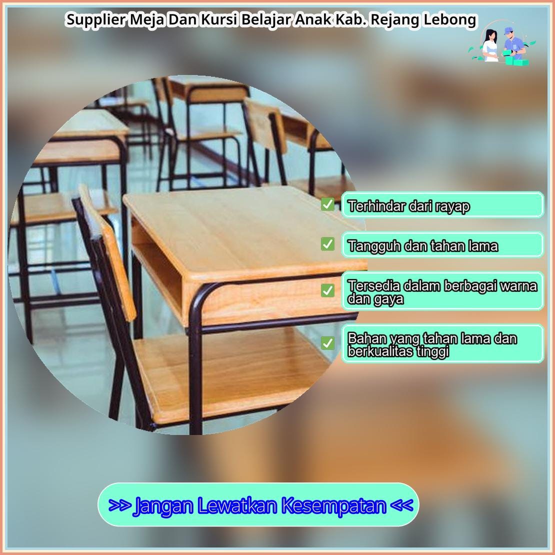 Supplier Meja Dan Kursi Belajar Anak Kab Rejang Lebong - Sekolahmejabelajar - Medium