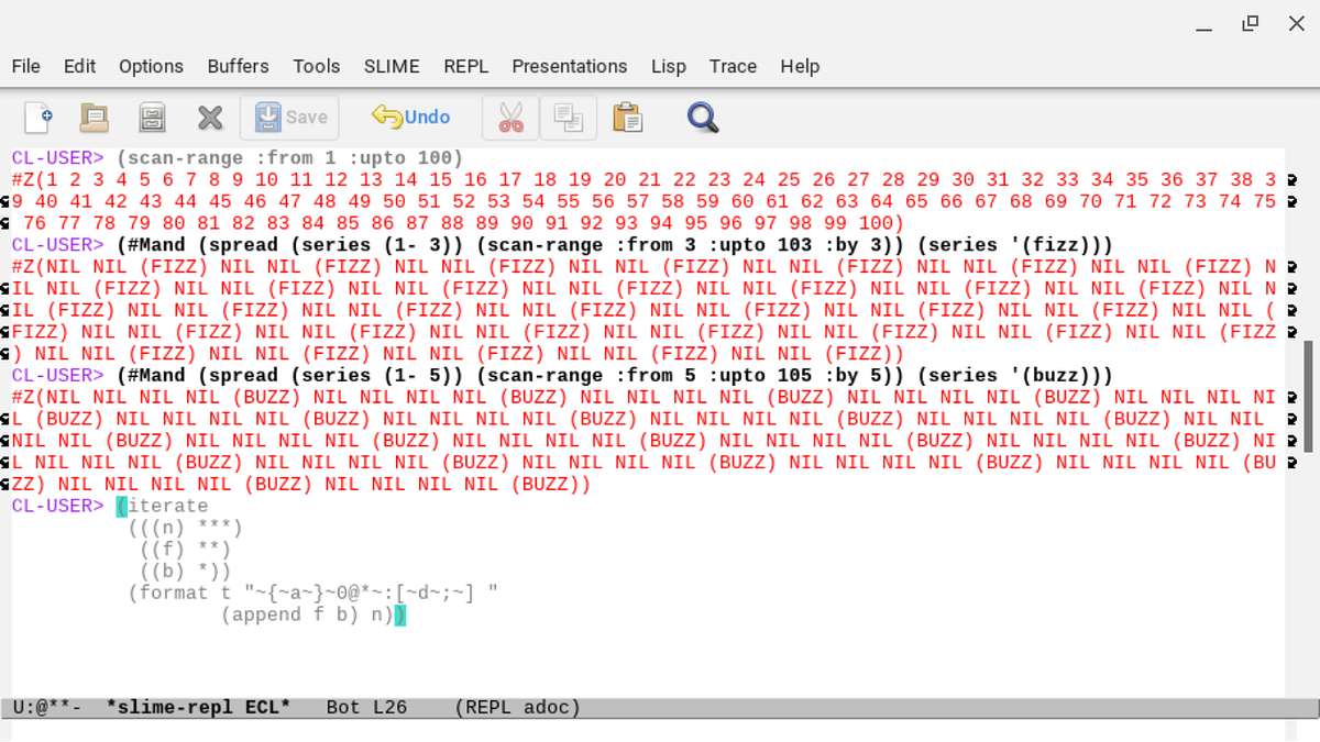 Fizzbuzz Battle Orgmode Versus The Repl For Lazy Lisp Series An Emacs 3333