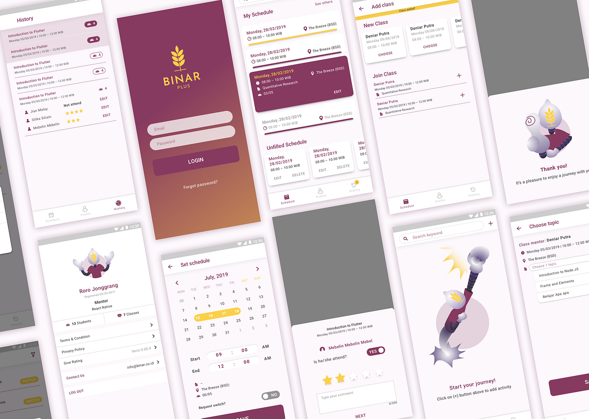 Binar Plus: Documentation of interface design process | by Sabila S ...