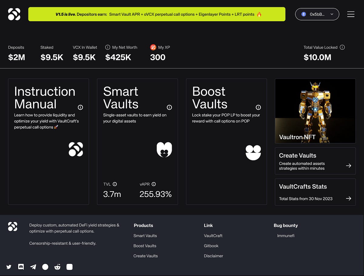 VaultCraft V1.5 — Part II. Increased Capital Efficiency with… | by ...