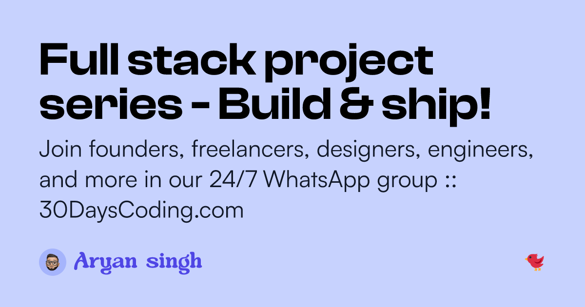 Starting a Full Stack Project series! Learn for FREE - Aryan Singh - Medium