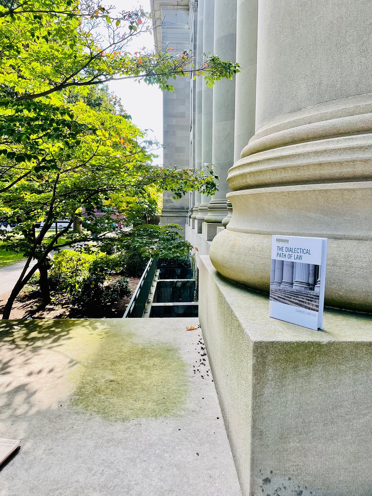 Marketing Poster on the steps of Langdell Library at Harvard Law School ...