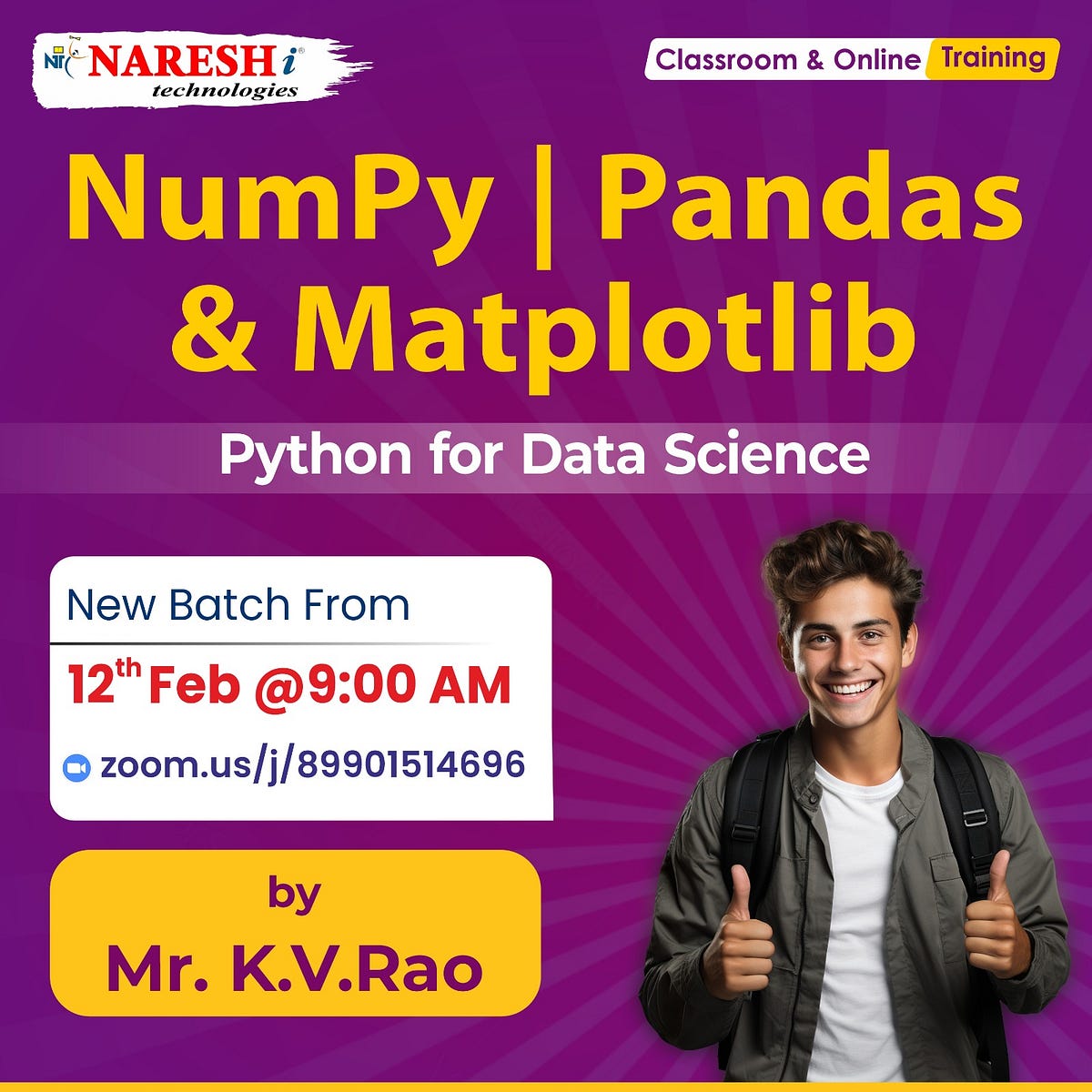 Numpy Pandas And Matplotlib Online Ttraining — Naresh It Avinash Nit