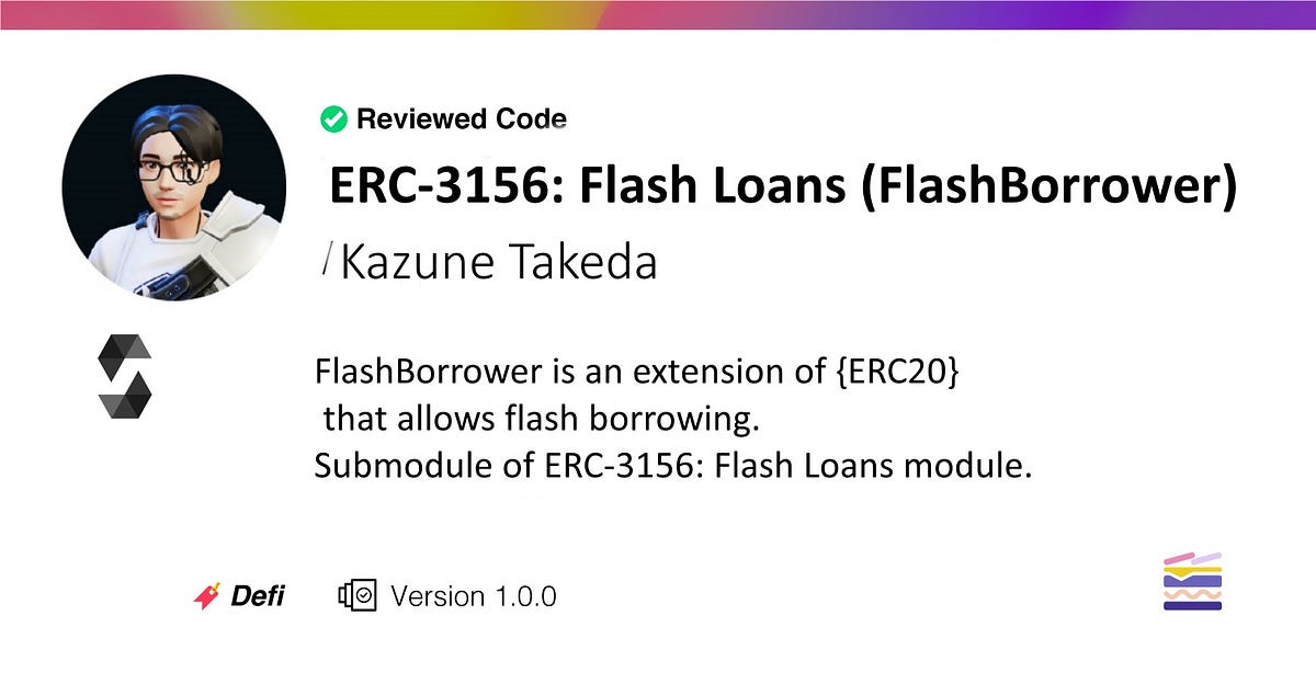 ERC-3156: Flash Loans (FlashBorrower) Smart Contract Module in Bunzz ...
