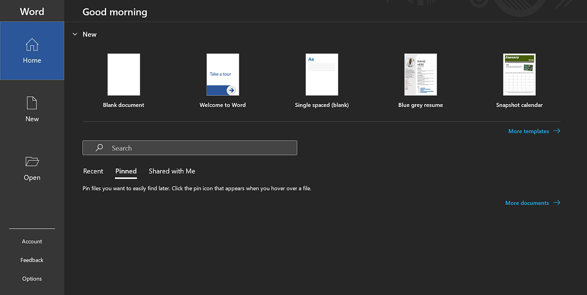 Creating a new document in MS-Word 2019 - Maharshi Pandya - Medium