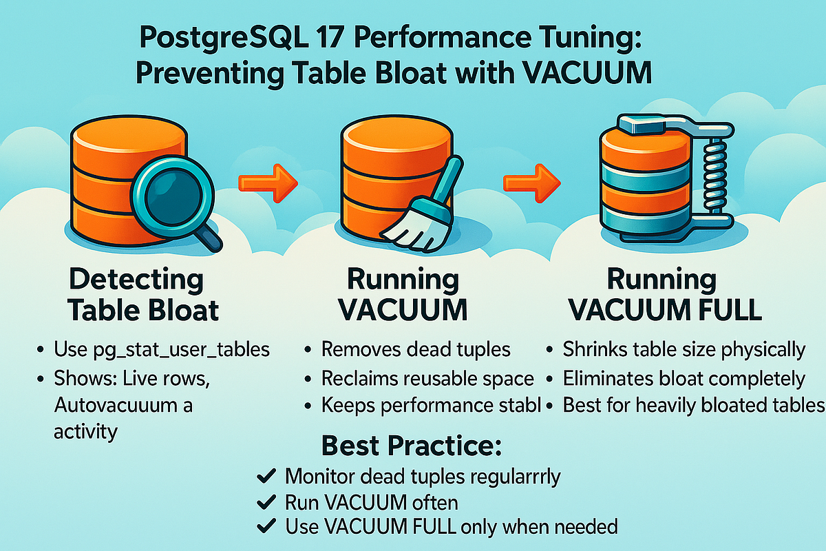 10 - PostgreSQL 17 Performance Tuning: Why Vacuum More Often Prevents Table Bloat | by Jeyaram ...