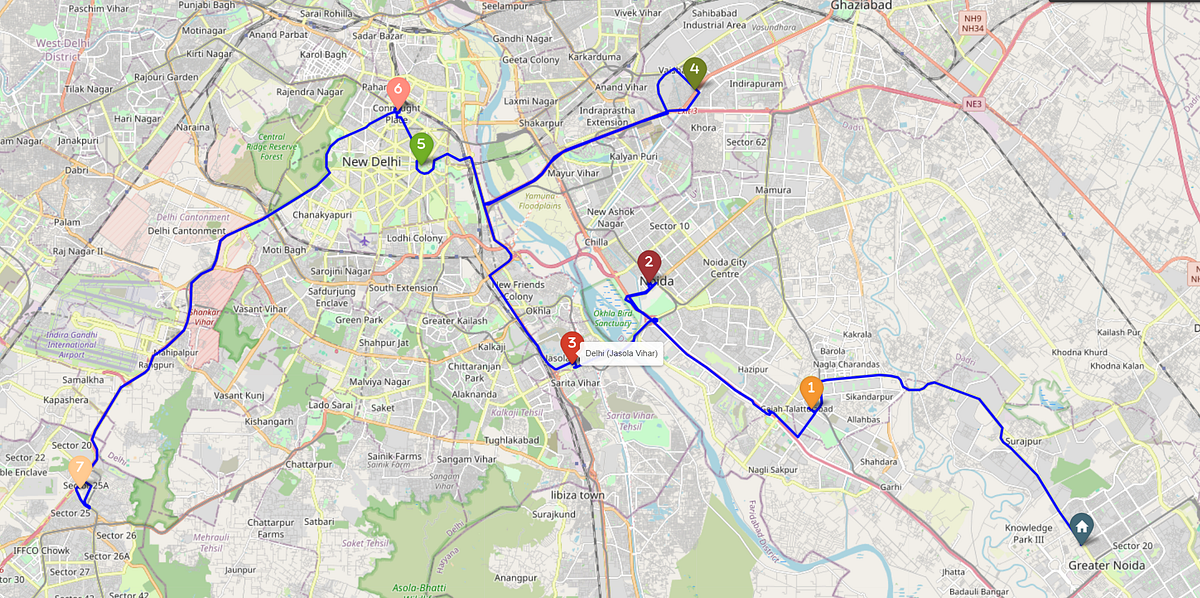 Navigating Efficiency: Exploring Basic Route Optimization with Folium ...