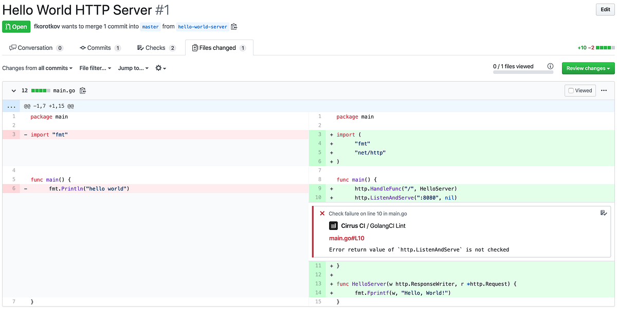 GolangCI Lint support on Cirrus CI | by Fedor Korotkov | CirrusLabs | Medium